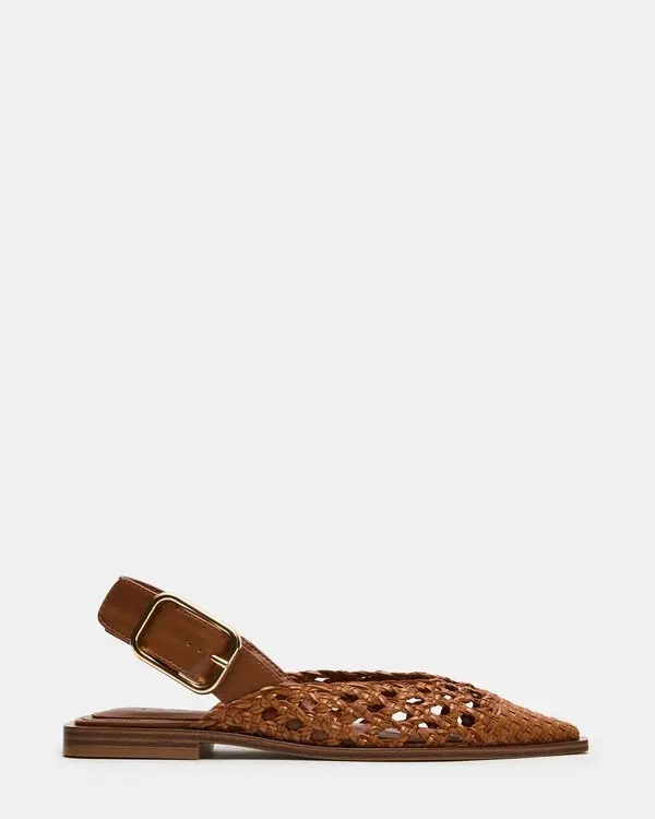 Steve Madden Shay Woven Gold Detail Flats