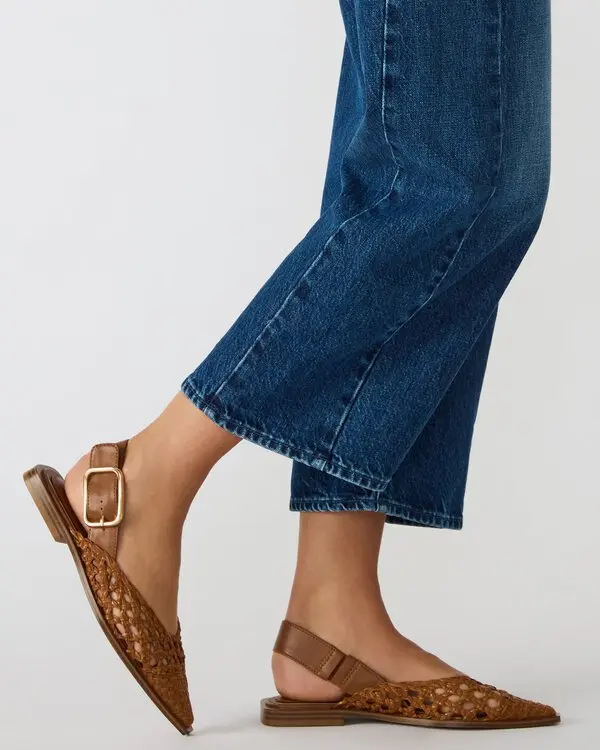 Steve Madden Shay Woven Gold Detail Flats