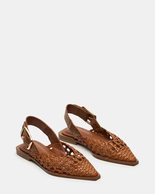 Steve Madden Shay Woven Gold Detail Flats
