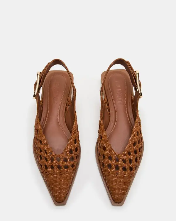 Steve Madden Shay Woven Gold Detail Flats