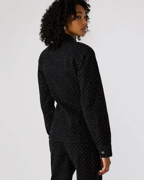 Steve Madden Parc Crystal Jacket Long Sleeve Button Up Jackets & Coats