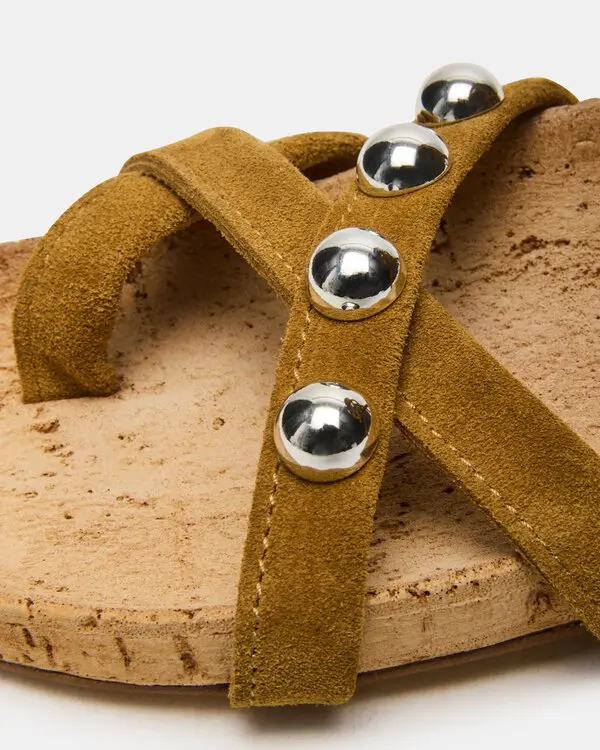 Steve Madden Kelso Suede Lace-up Studded Flatform Sandals