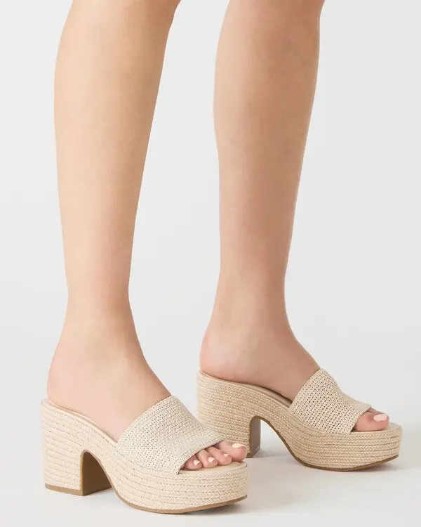 Steve Madden Trippy Raffia Mule Sandals