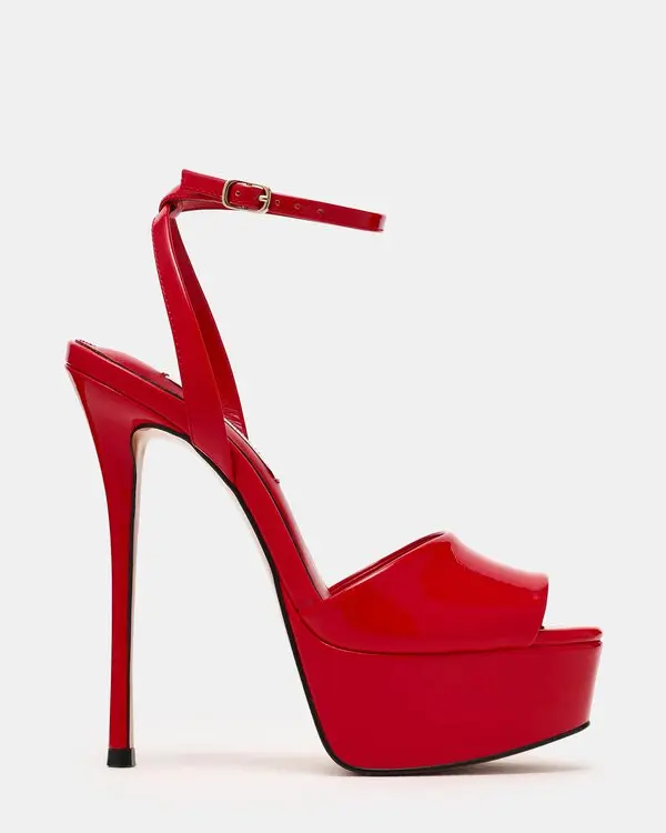 Steve Madden Jezzica Platform Heels - Red