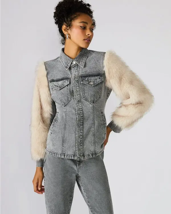 Steve Madden Parker Jacket Long Sleeve Button Up Jackets & Coats