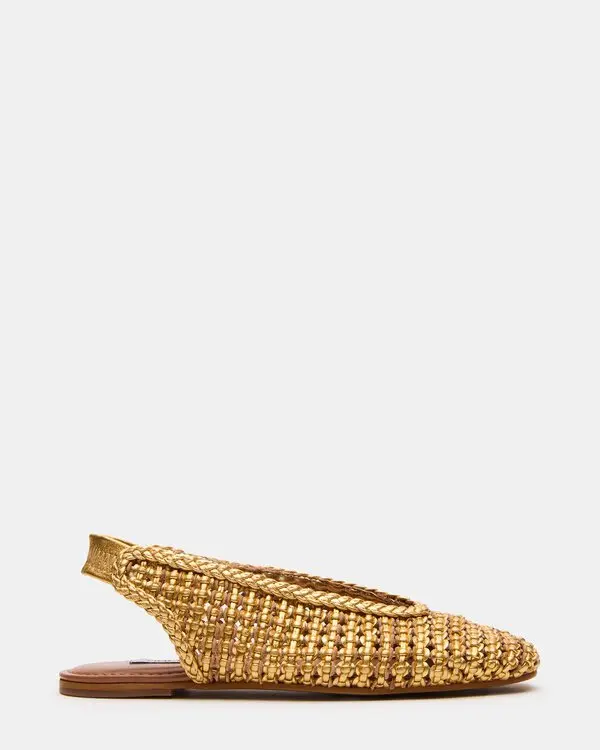 Steve Madden Rumi Detail Flats - Gold