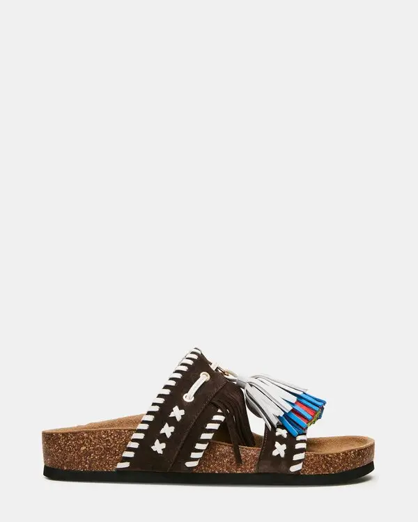 Steve Madden Lester Mule Sandals - Brown Multi