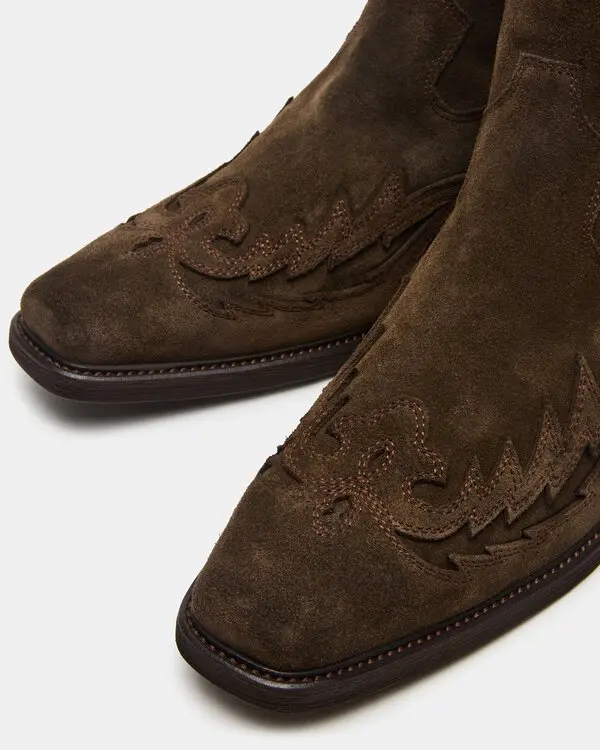 Steve Madden Santana Ankle Boots - Green Olive