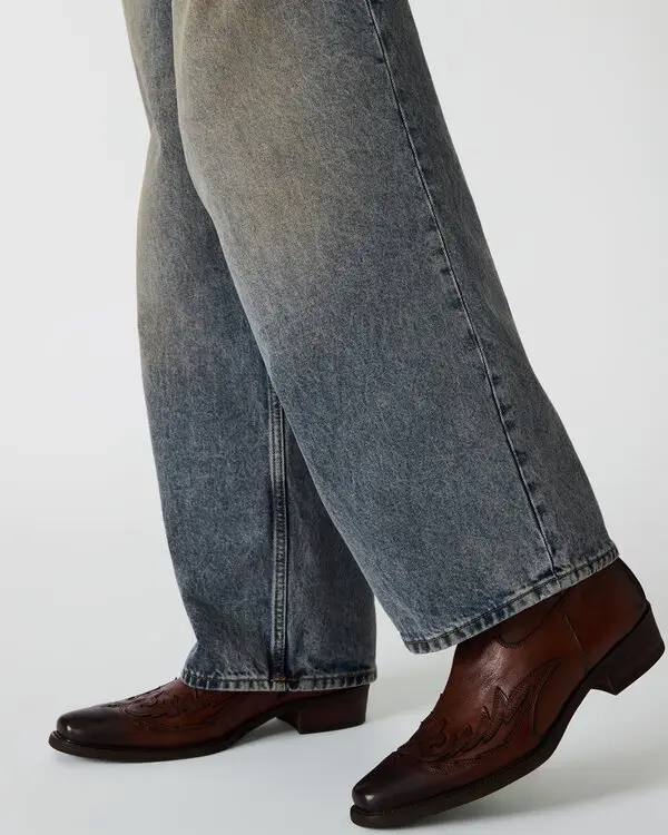 Steve Madden Santana Leather Ankle Boots - Brown