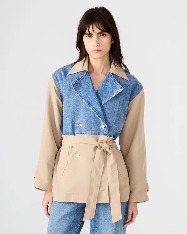 Steve Madden Shyla Coat Long Sleeve Button Up Jackets & Coats
