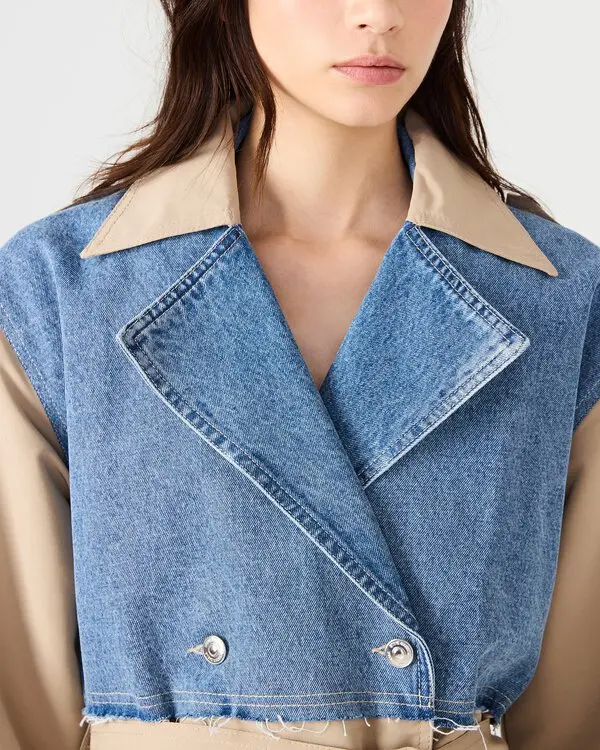 Steve Madden Shyla Coat Long Sleeve Button Up Jackets & Coats