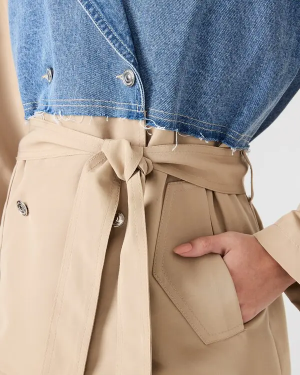 Steve Madden Shyla Coat Long Sleeve Button Up Jackets & Coats