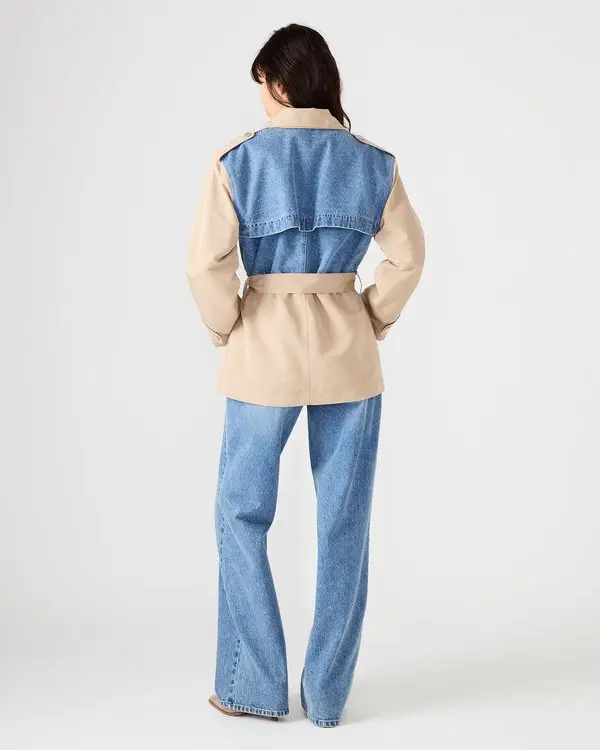Steve Madden Shyla Coat Long Sleeve Button Up Jackets & Coats