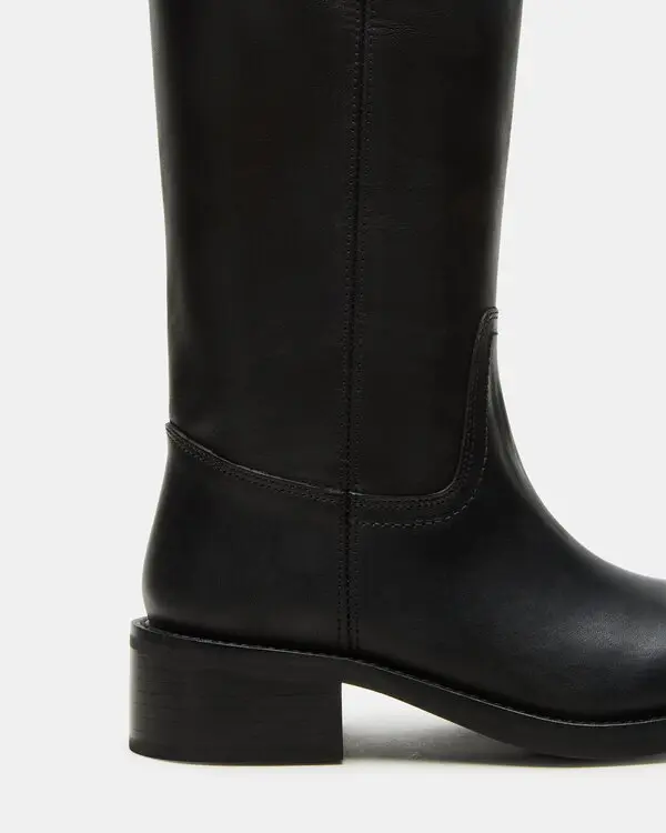 Steve Madden Riggs Leather Wide Calf Knee High Boots
