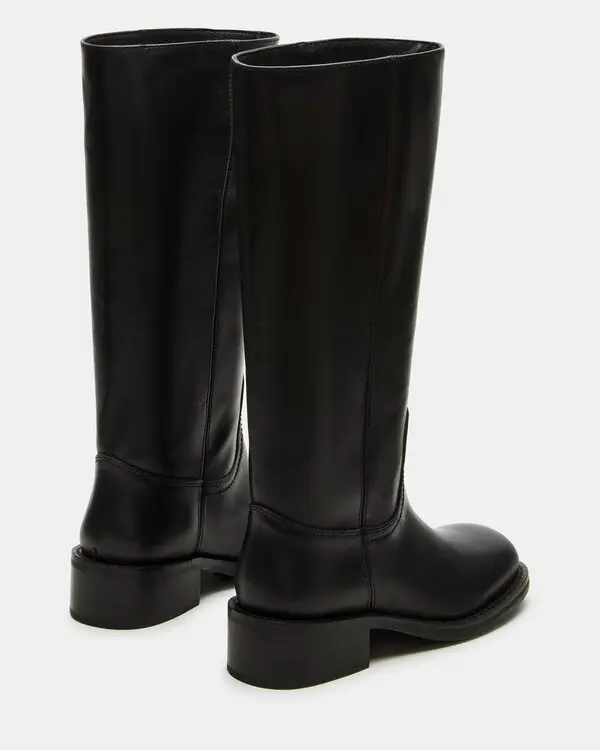 Steve Madden Riggs Leather Wide Calf Knee High Boots