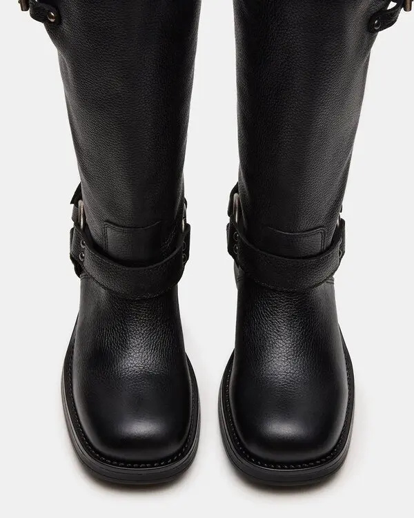 Steve Madden Astor Leather Wide Calf Knee High Boots
