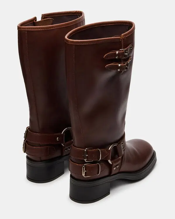 Steve Madden Astor Leather Wide Calf Knee High Boots