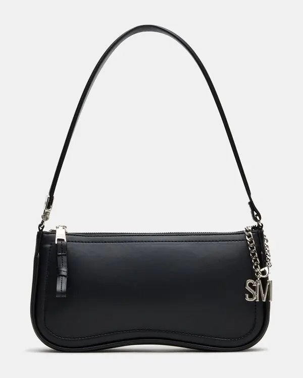Steve Madden Sculpted Shoulder Bag With Logo Chain Charm