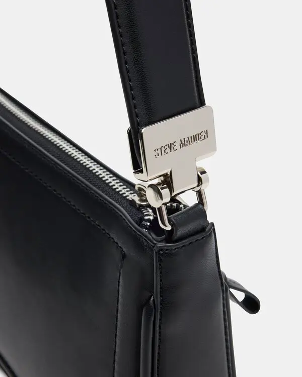 Steve Madden Sculpted Shoulder Bag With Logo Chain Charm