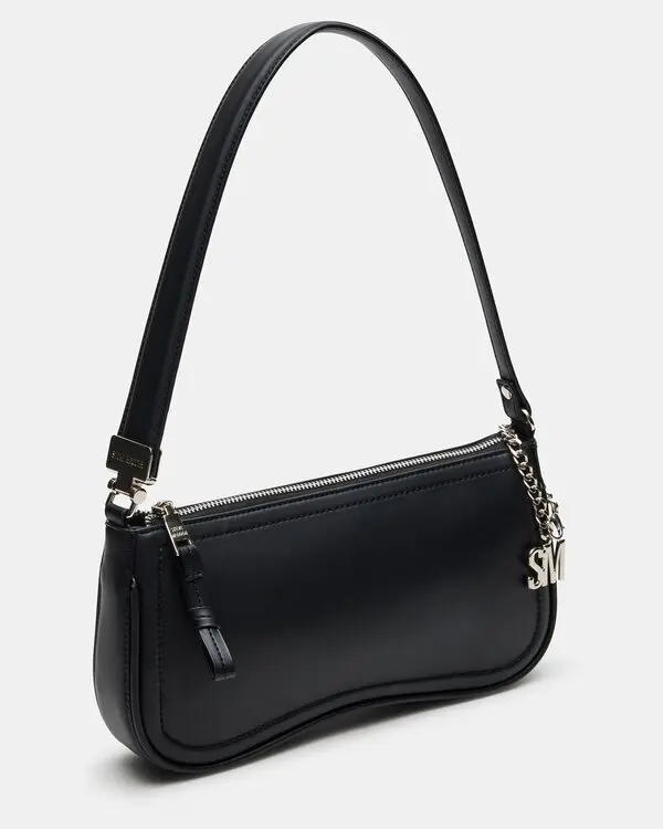 Steve Madden Sculpted Shoulder Bag With Logo Chain Charm