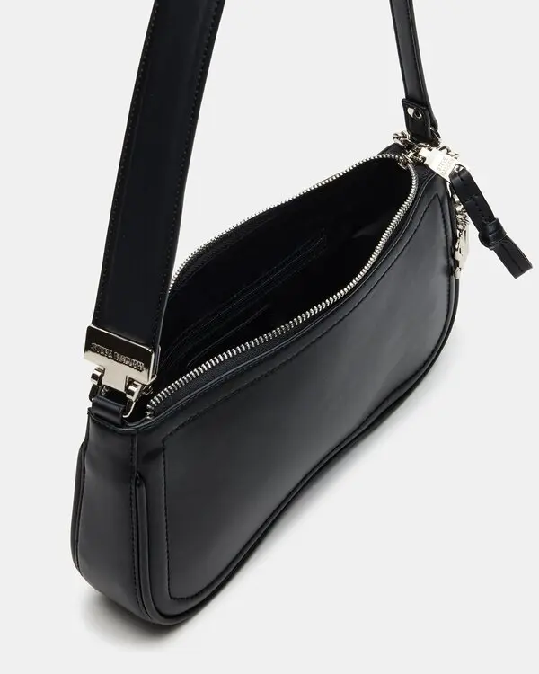 Steve Madden Sculpted Shoulder Bag With Logo Chain Charm