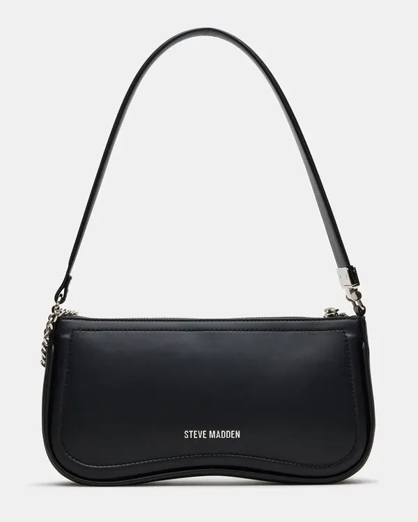 Steve Madden Sculpted Shoulder Bag With Logo Chain Charm