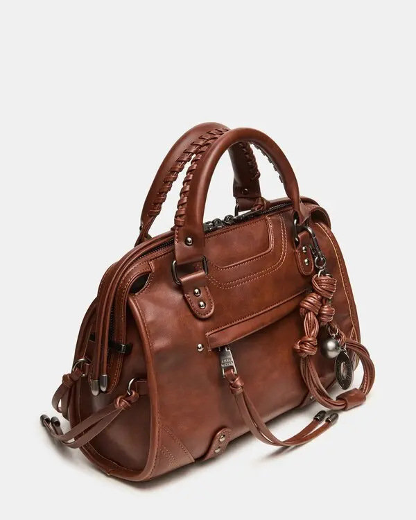 Steve Madden Riggs Satchel Bag With Studs And Fringe