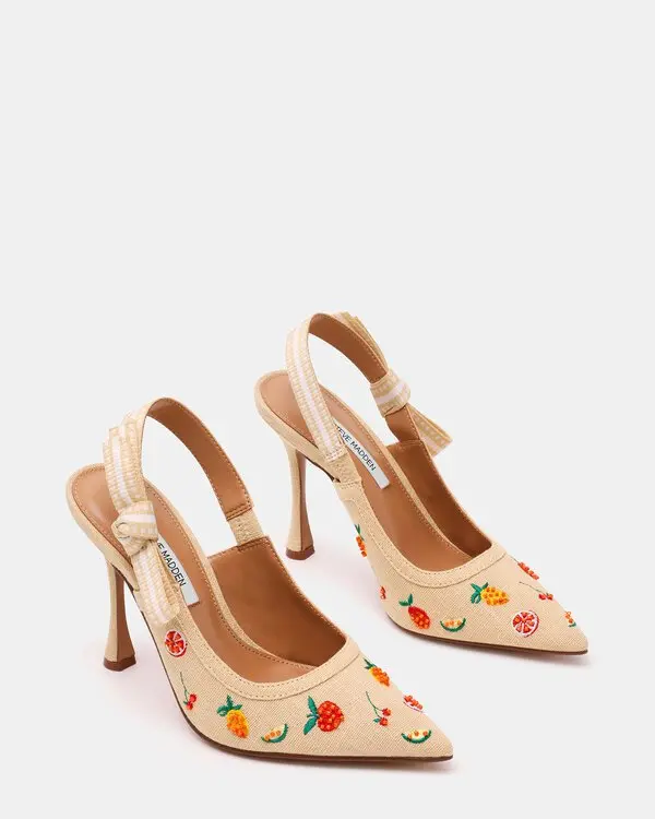 Steve Madden Bri Raffia Pointed Toe Heels