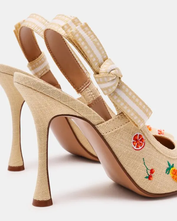 Steve Madden Bri Raffia Pointed Toe Heels