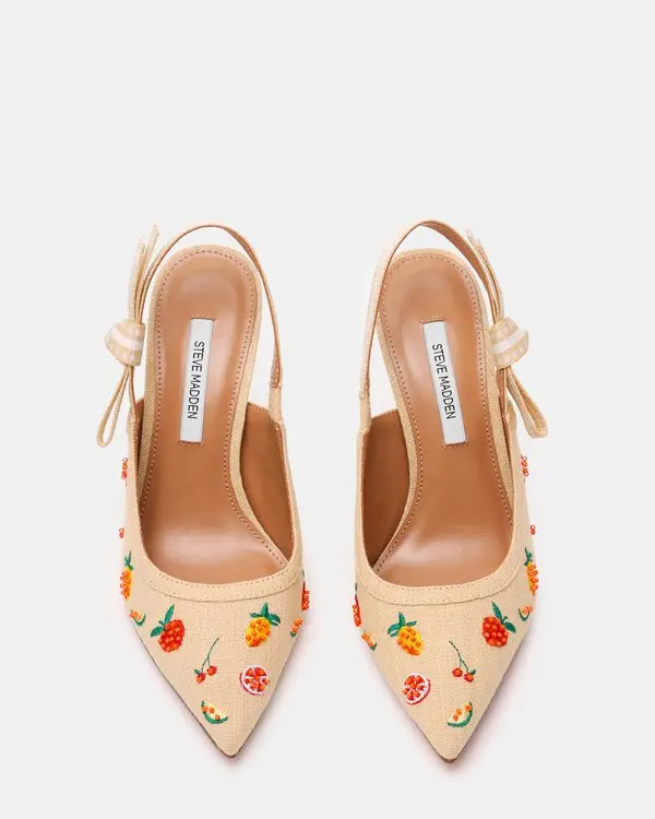 Steve Madden Bri Raffia Pointed Toe Heels