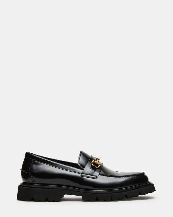 Steve Madden Naxos Leather Slip-on Loafers With Horsebit Hardware