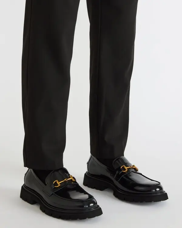 Steve Madden Naxos Leather Slip-on Loafers With Horsebit Hardware