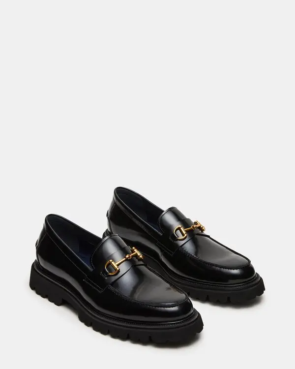 Steve Madden Naxos Leather Slip-on Loafers With Horsebit Hardware