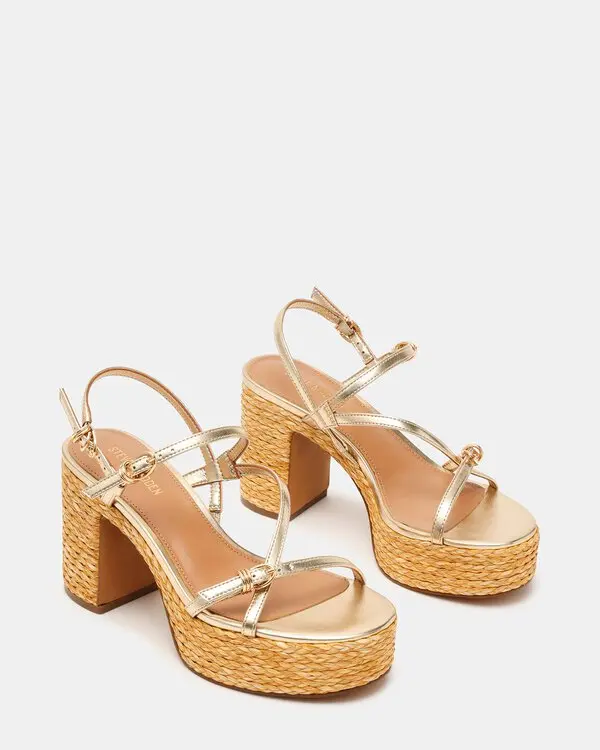 Steve Madden Jayce Raffia Block Heel Sandals