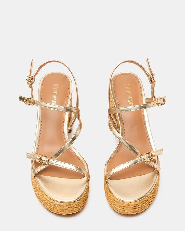 Steve Madden Jayce Raffia Block Heel Sandals