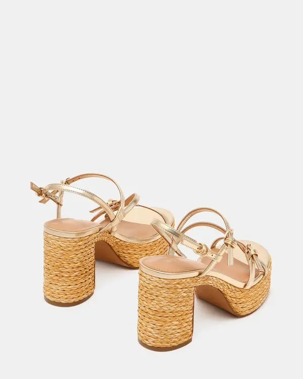 Steve Madden Jayce Raffia Block Heel Sandals