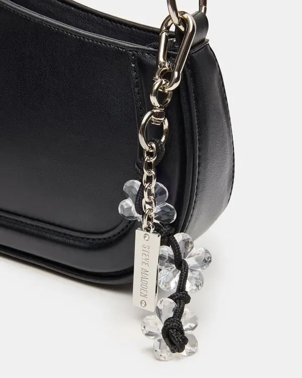 Steve Madden Asymmetrical Shoulder Bag With Flower Bead Charm