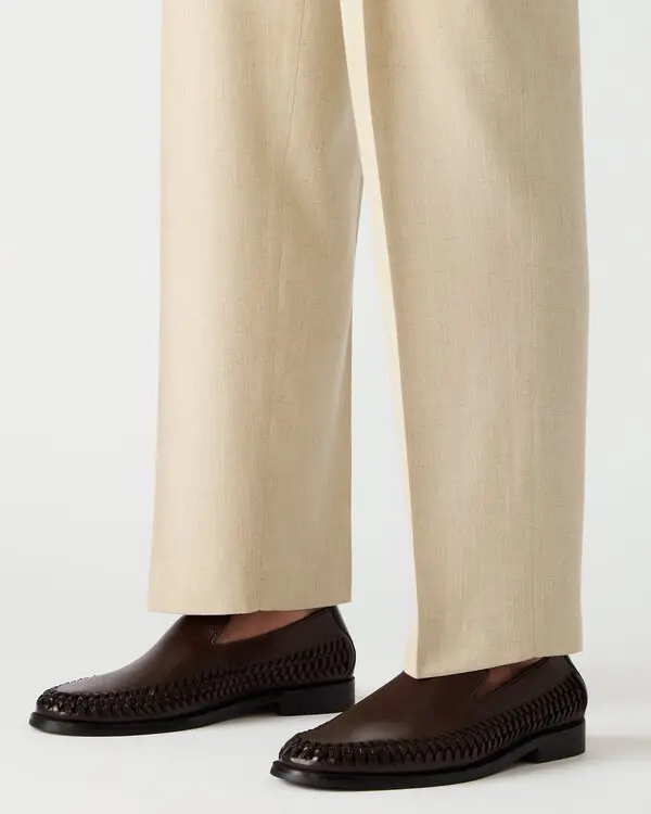 Steve Madden Napoli Woven Leather Slip-on Loafers