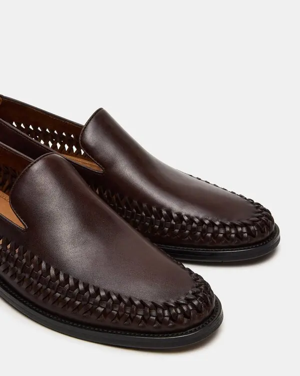 Steve Madden Napoli Woven Leather Slip-on Loafers