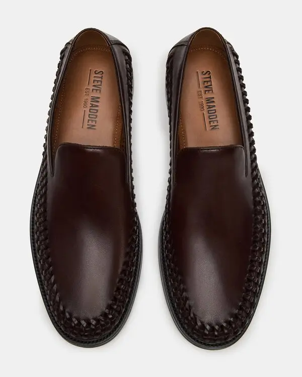 Steve Madden Napoli Woven Leather Slip-on Loafers
