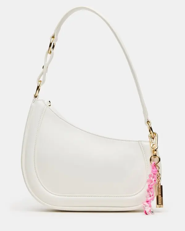 Steve Madden Asymmetrical Shoulder Bag With Flower Bead Charm