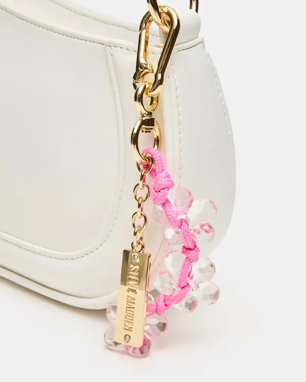Steve Madden Asymmetrical Shoulder Bag With Flower Bead Charm