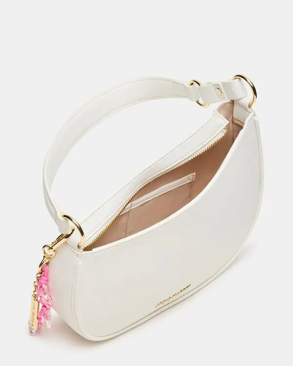 Steve Madden Asymmetrical Shoulder Bag With Flower Bead Charm