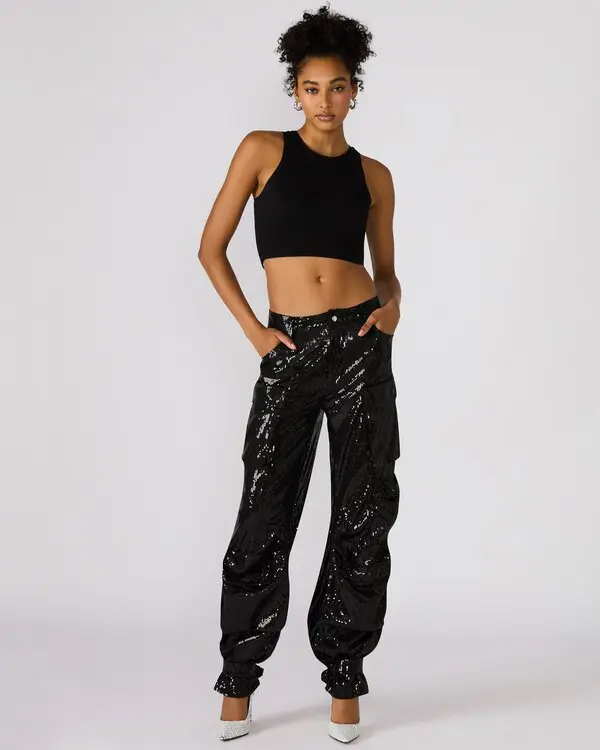Steve Madden Sequin Cargo Pants
