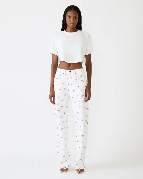 Steve Madden Sydnee Floral Wide Leg Jeans