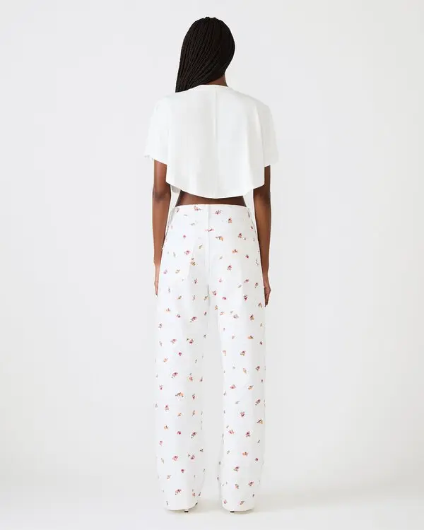 Steve Madden Sydnee Floral Wide Leg Jeans