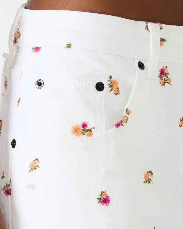Steve Madden Sydnee Floral Wide Leg Jeans