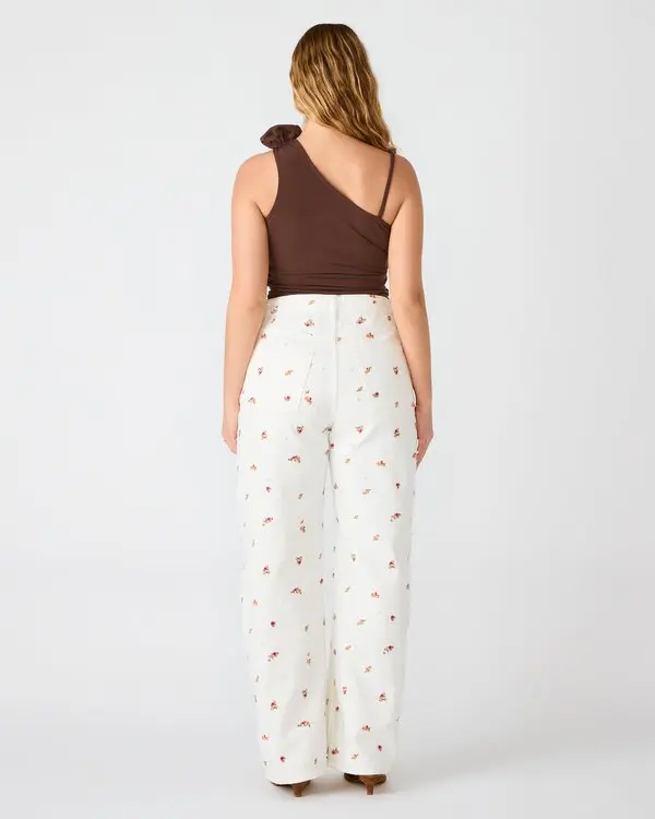 Steve Madden Sydnee Floral Wide Leg Jeans