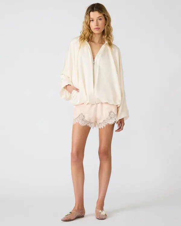 Steve Madden Aspen Jacket Long Sleeve Bombers Jackets & Coats - Cream