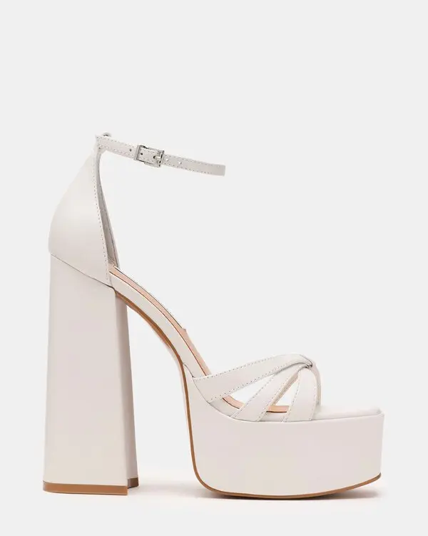 Steve Madden Retro Block Heels - White